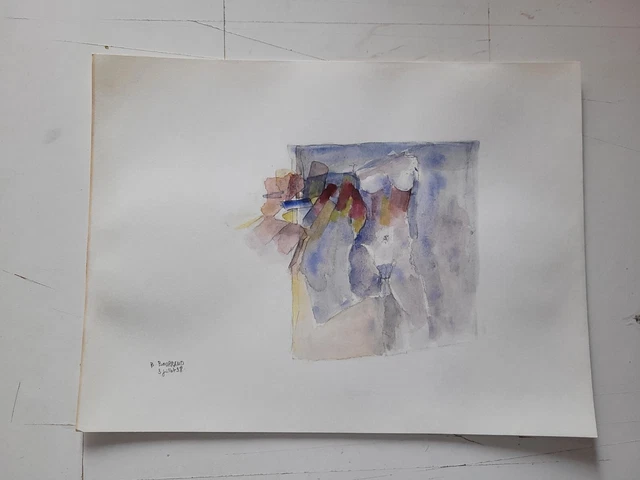 DESSIN DE NU original signé 200 atelier B BOURRAND, aquarelle papier 24x32 cm EUR 13,00 ...