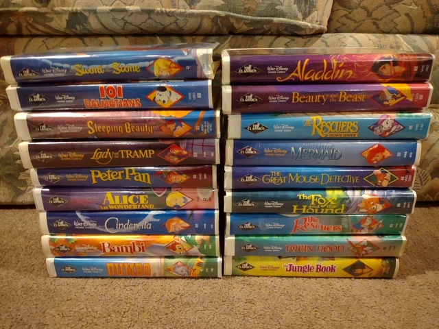 Disney Black Diamond Vhs Lot Complete Set 18 Classics Clamshell Cases 4025