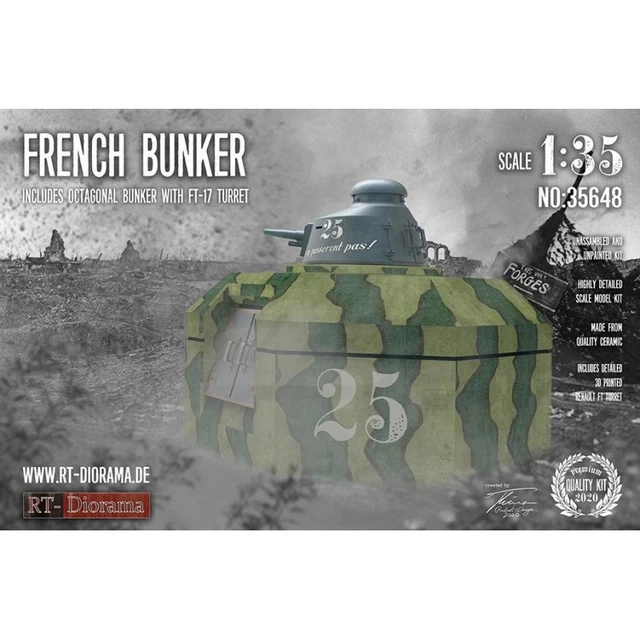 [FR] RT-DIORAMA 1/35 French Bunker with FT Turret - RTD35648 EUR 29,89 ...