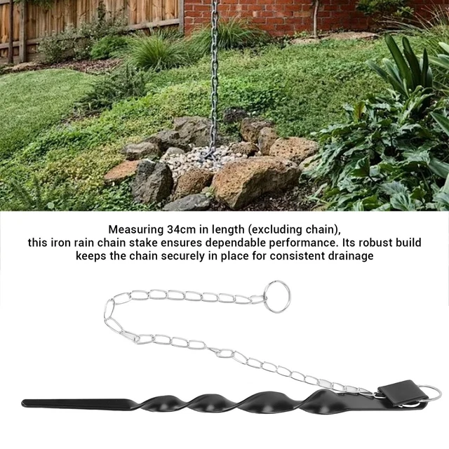 RAIN CHAIN GROUND Anchor Iron Anchoring Stake With Stainless Steel ...
