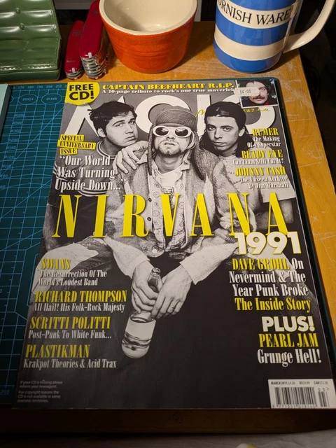 MOJO MAGAZINE ISSUE 208 March 2011 NIRVANA KURT COBAIN DAVE GROHL PEARL ...