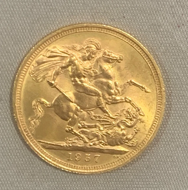 1957, SOVEREIGN, GROSSBRITANNIEN, Elizabeth, Goldmünze, Volles. EUR 700 ...