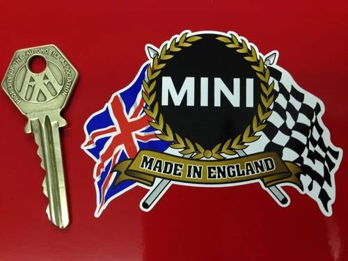 MINI MADE IN England Flags & Scroll style car sticker Cooper S 1275GT £ ...