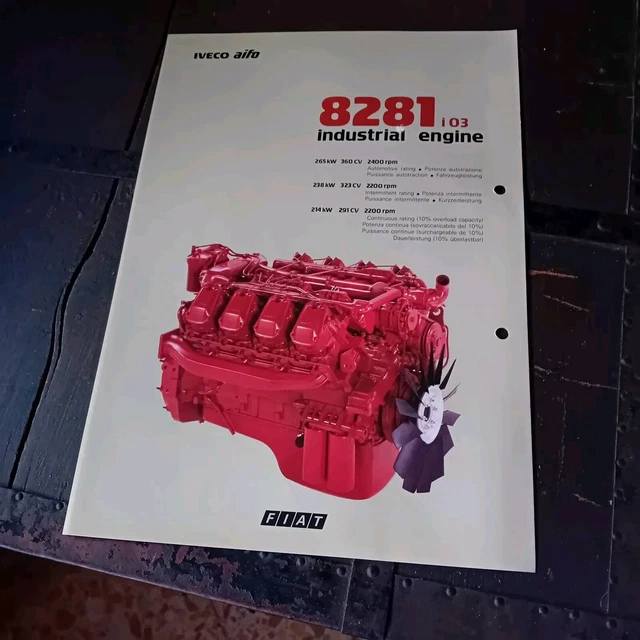 BROCHURE INDUSTRIAL ENGINES AIFO Fiat Series 8281 I 03 Diesel Injection ...