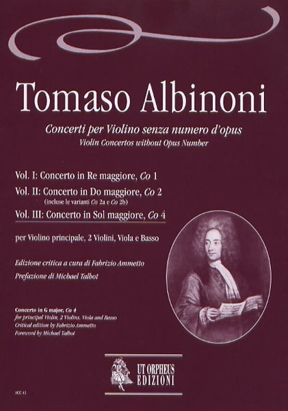 TOMASO ALBINONI CONCERTI per Violino senza numero d’opus - Ed. UT ...