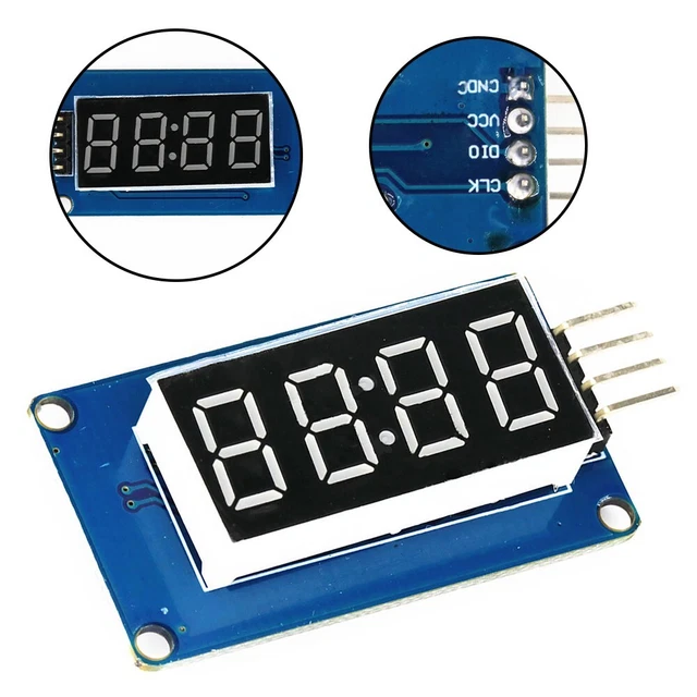 Modulo Display Tubo Digitale 4 Cifre Con Regolazione Luminosità Per Orologio Tm1637 Eur 4 92
