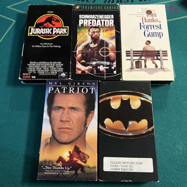CLASSIC VHS LOT. Jurassic Park. Predator. Batman. Forrest Gump. The ...