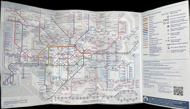 LONDON UNDERGROUND TUBE Map - NEW December 2023 - 2 Pack +1 Free Map ...