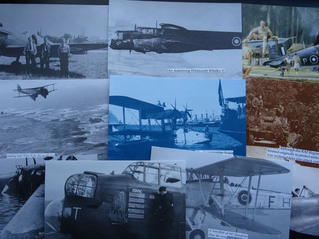 LOT 8 WW2 ALLIED FORCES RAF SUBMARINE SCAP SPITFIRE x 10 REPRO Postcard ...