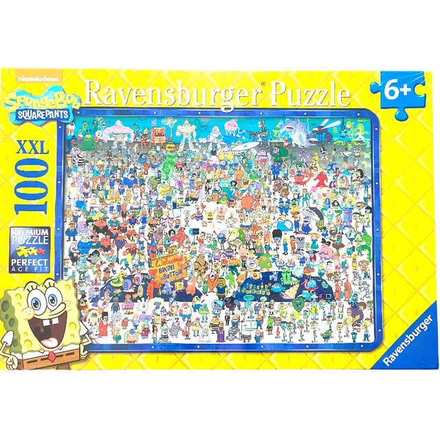 RAVENSBURGER SPONGEBOB SPONGEHEAD XXL 100 Piece Jigsaw Puzzle New ...