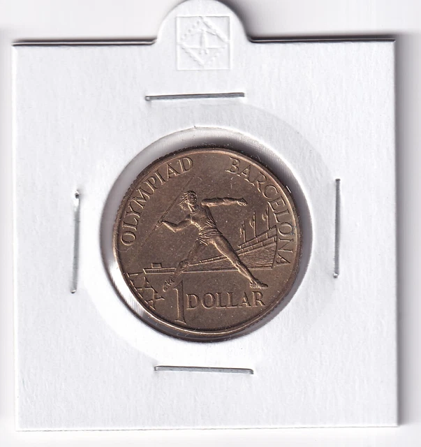 AUSTRALIAN: 1992 $1 Olympiad Barcelona Unc Coin In 2X2 Holder Coin ...