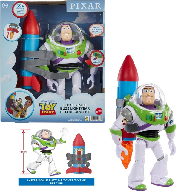 MATTEL DISNEY PIXAR Toy Story Rocket Rescue Buzz Lightyear Talking ...