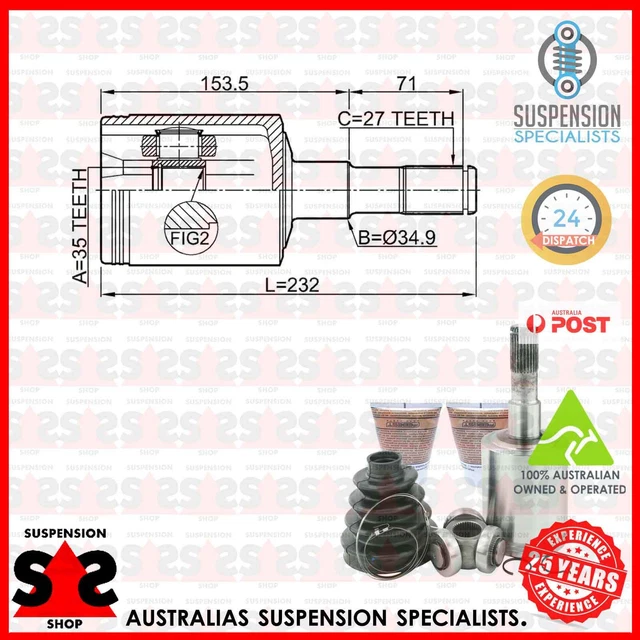 TRANSMISSION SIDED JOINT Kit, Drive Shaft Suit JEEP Cherokee (Kj) 2.4 4x4 EUR 78,11 - PicClick FR