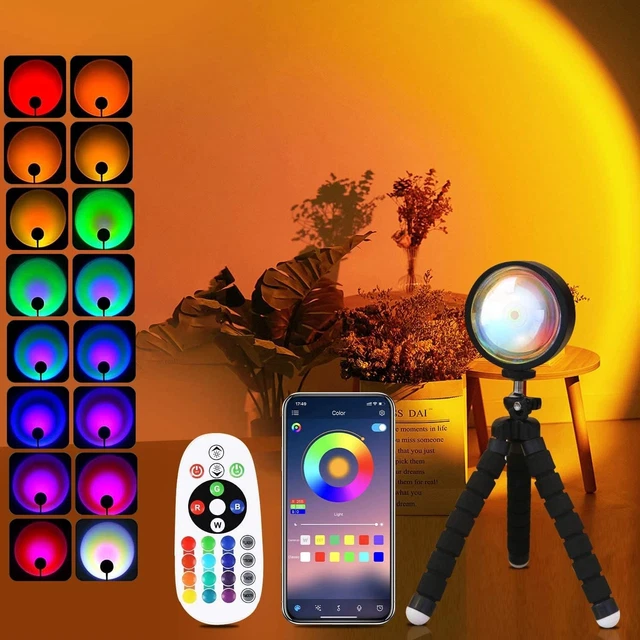 SUNSET LAMP PROJECTION Led Lights for Bedroom Night Light Mood Light ...