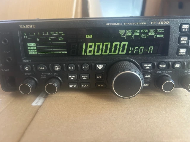 YAESU FT-450D 100W VHF／50MHz Ham Radio Transceiver with Mic DC Cable ...