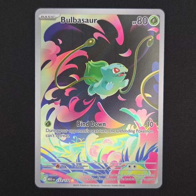 POKÉMON TCG CARD Bulbasaur 133/132 Mega Evolution Illustration Rare ...
