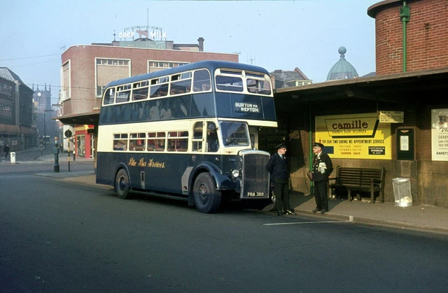 BUS PHOTO - Blue Bus Services Daimler Derby Bus Station 1966 £2.00 ...