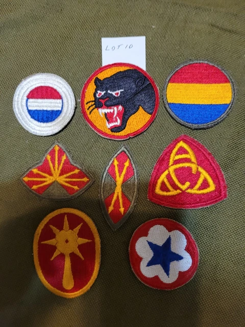 8, WWII, ORIGINAL, Patches, Ssi, Us Army Ghost, Aaa, Service Cmd,, Ng ...
