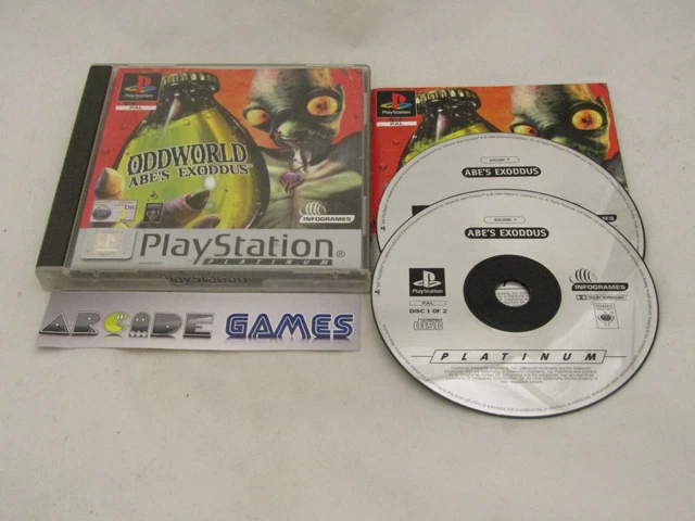 ODDWORLD ABE'S EXODDUS - L'EXODE D'ABE PLAYSTATION PS1/PS2 ITALIEN ...
