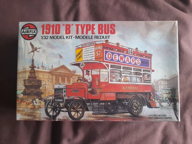 AIRFIX 1/32 1910 'B' Type Bus - part-started, sold as seen. £4.36 ...