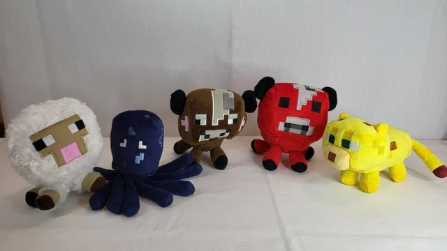 MINECRAFT PLUSH TOYS - Ocelot, Squid, Sheep, Moo Shroom, Cow $42.00 ...