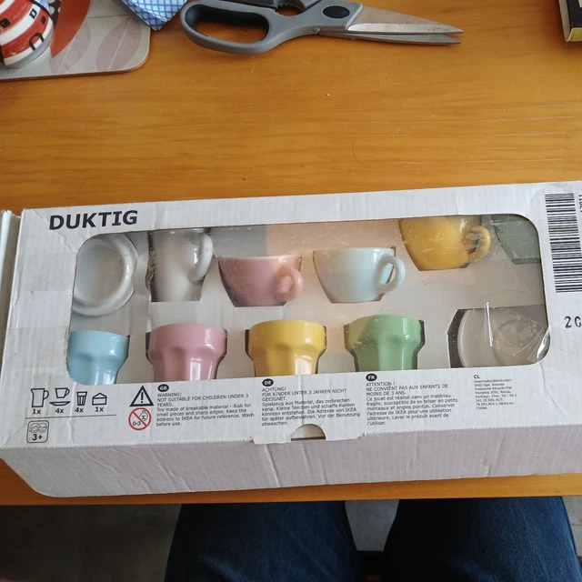 IKEA DUKTIG CHILDREN'S 14 Piece Play Tea Coffee Set New boxed multi ...