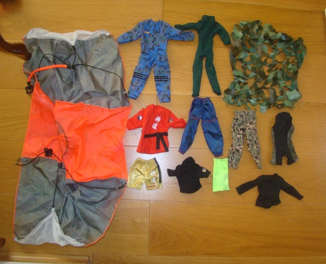 ACTION MAN CLOTHES trousers tops Parachute bundle job lot £10.79 ...
