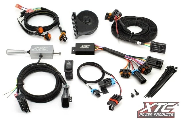 XTC POWER SELF-CANCELLING Turn Signal Kit With Lever Amber #ATS-L-POL ...