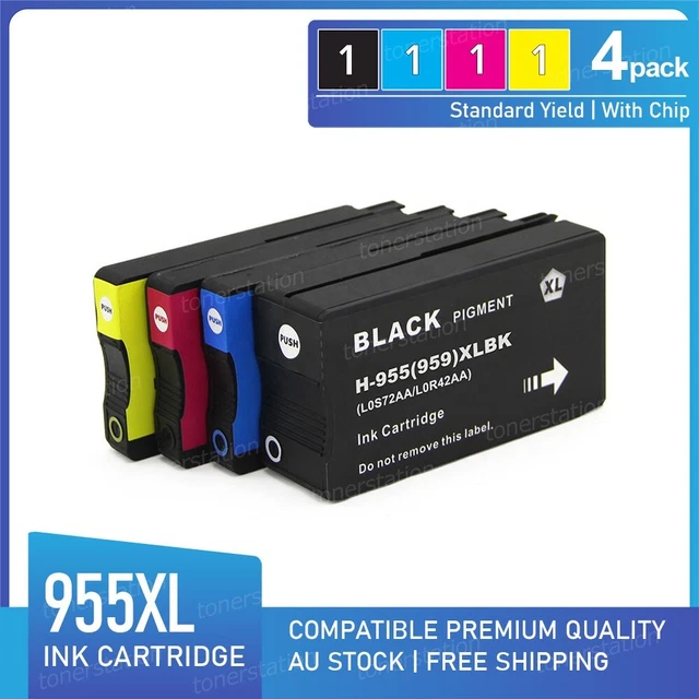 4X COMPATIBLE INK for HP 955XL Officejet Pro 8210 8216 8710 8720 8730 ...