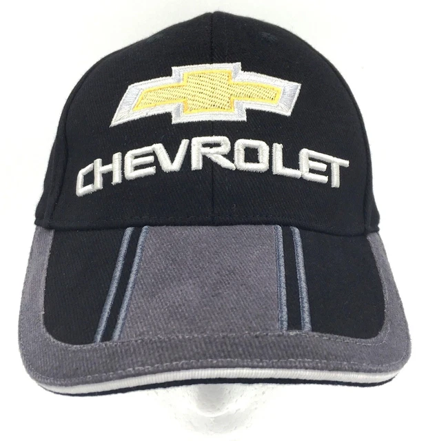 NEW CHEVROLET HAT Chevy Car Bow Tie Logo Racing Stripes Black ...