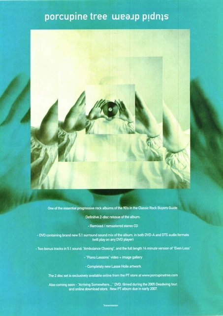 FRAMED MAGAZINE ADVERT 11X9" Porcupine Tree : Stupid Dream Album/Single ...
