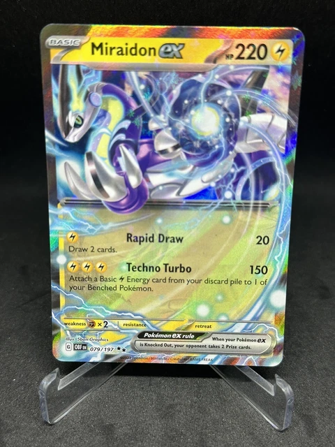 POKÉMON TCG MIRAIDON ex SV03: Obsidian Flames 079/197 Holo Double Rare ...