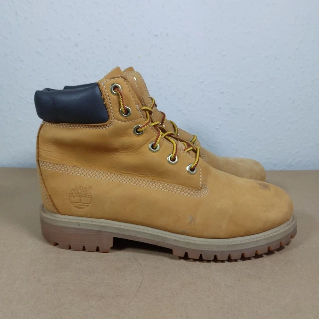 TIMBERLAND TAN BROWN boots leather work lace up boot outdoor size UK 5 ...