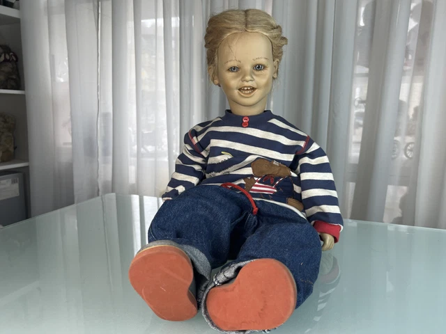 POUPON DE COLLECTION Annette Himstedt Poupée Lisa 65 Cm. État Parfait ...