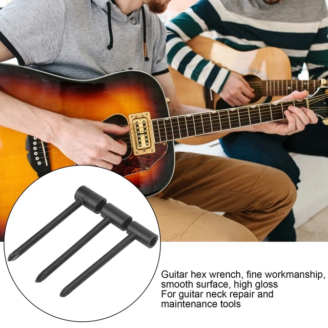 (BLACK)3X GUITAR ROD Wrench Iron 7MM/8MM/6.35MM Universal Instrument ...