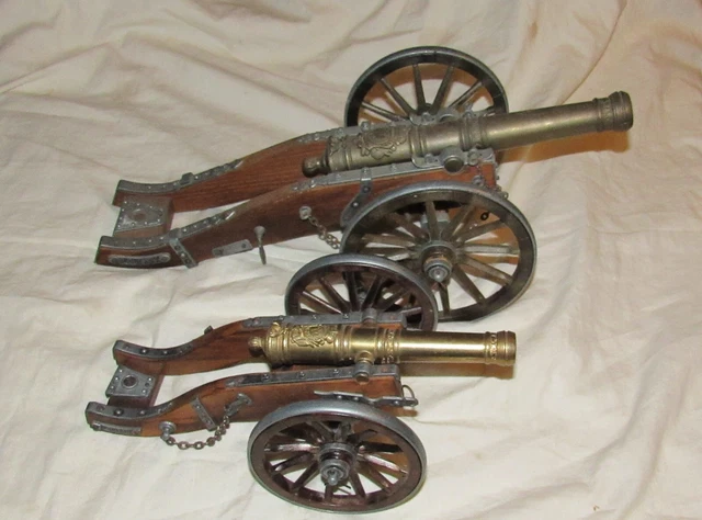 2 VINTAGE MODEL cannon Replica Cannon Louis XIV display model cannons £ ...