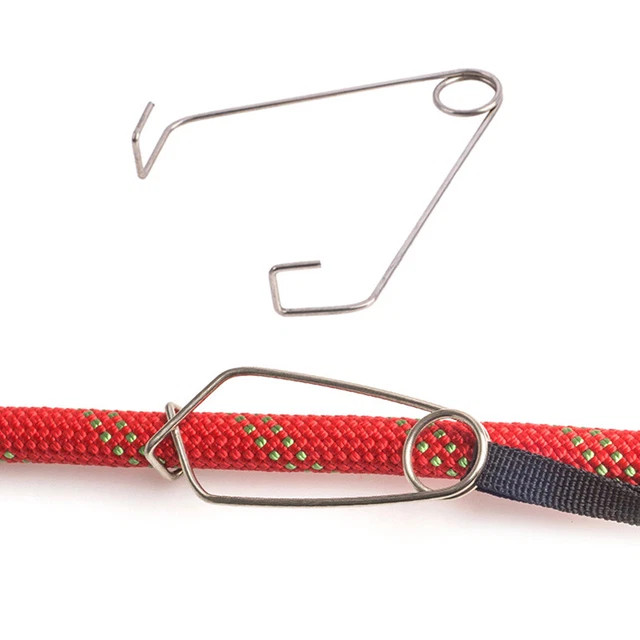 ROPE SAFETY BUCKLE Stainless Steel Cord Fastener for Outdoor Climbing ...