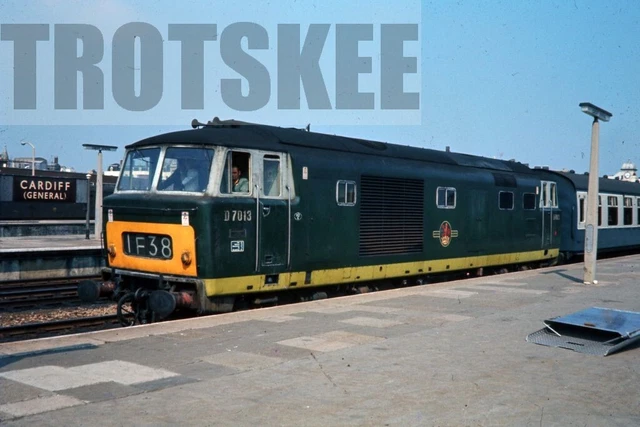 35MM SLIDE BR British Railways Diesel Loco D7013 Class 35 Cardiff 1969 ...