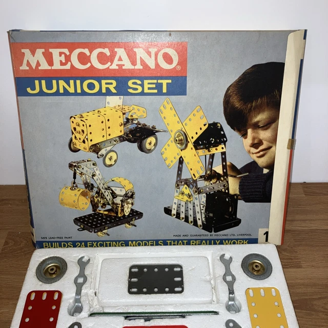 VINTAGE EARLY 1960S MECCANO JUNIOR SET 1 : VERY HARD TO FIND £26.70 ...
