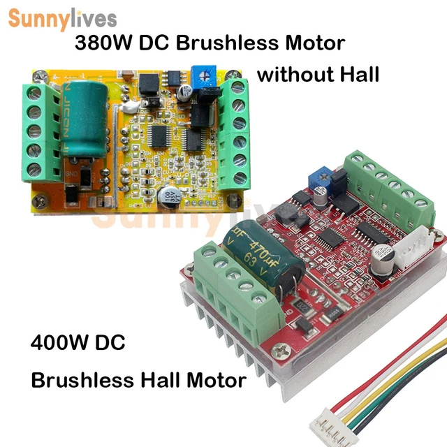 BLDC 3 PHASE PWM Hall Motor Controller DC Brushless Driver Board 380W ...