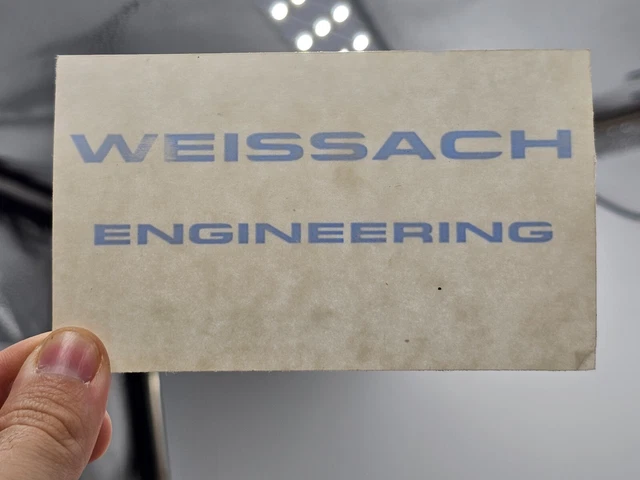 RARE VINTAGE WEISSACH ENGINEERING inside window STICKER DECAL - PORSCHE ...