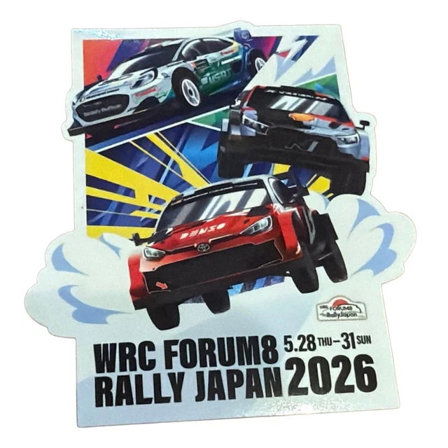 WRC FORUM8 RALLY Japan 2026 Official Sticker Toyota Hyundai Ford JDM ...