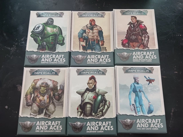 AERONAUTICA IMPERIALIS ALL 6 Data Card Decks Warhammer 40k Games ...