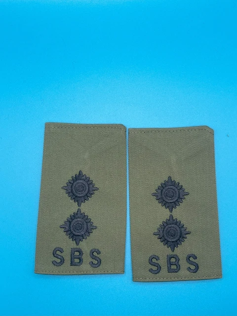 SPECIAL BOAT SERVICE SBS Rank Slides Olive Green - Lieutenant Lt £7.00 ...