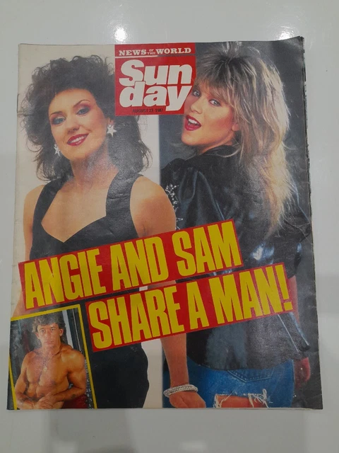 SAM FOX ANITA Dobson Sun day News Of The World Magazine Aug 23rd 1987 ...