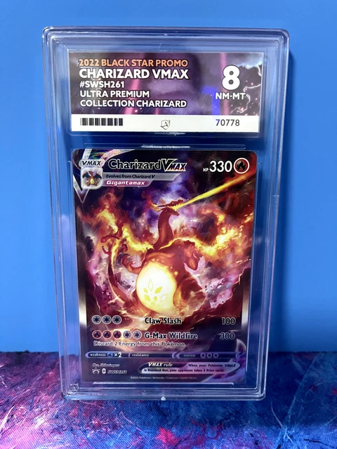 POKEMON TCG CHARIZARD Vmax Swsh261 Charizard Upc 2022 Ace Grading Nm-Mt 8 EUR 46,00 - PicClick FR