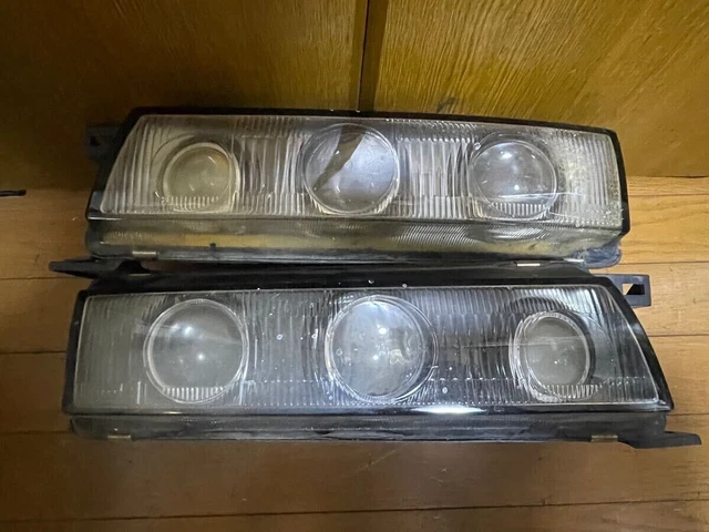 NISSAN SILVIA S13 Genuine Pair Triple Projector Headlight Set Late ...