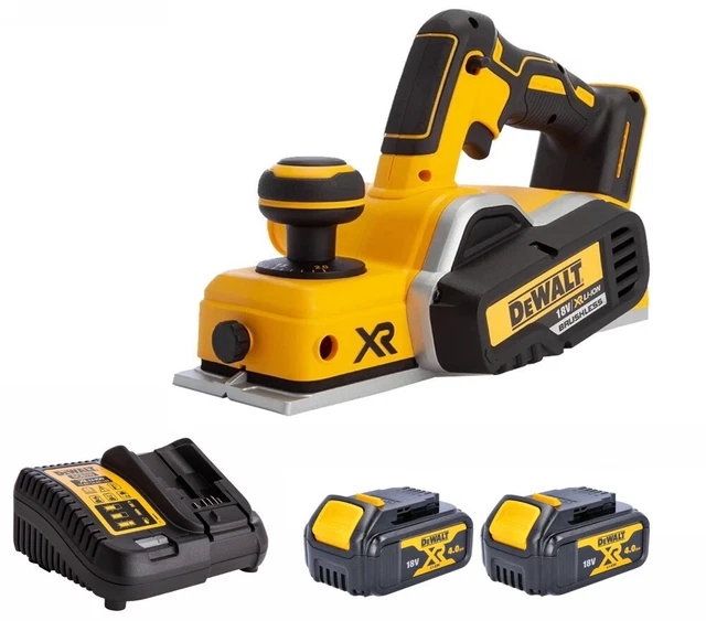 DEWALT DCP580N 18V XR Li-ion Cordless Brushless Planer with 2 x 4.0Ah ...