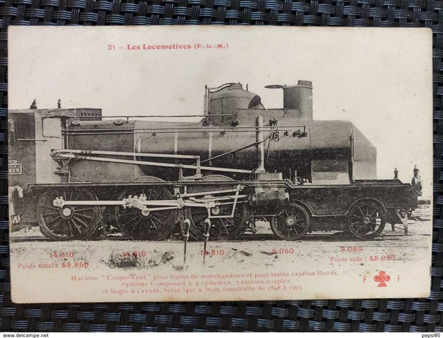 LES LOCOMOTIVES (PLM) n° 21 - Machine Coupe Vent, pour trains de ...