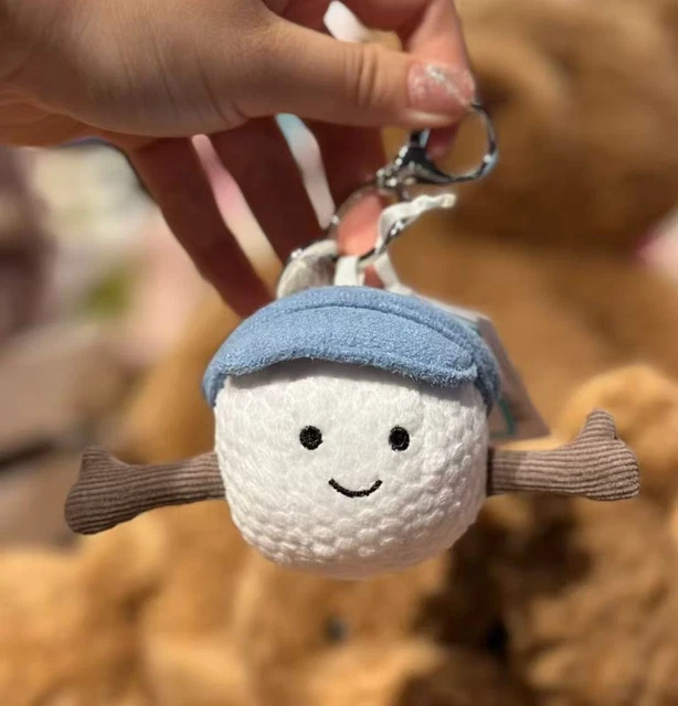 JELLYCAT GOLF BALL Keychain - Fur Bag Hanger - Cute Sports Series ...